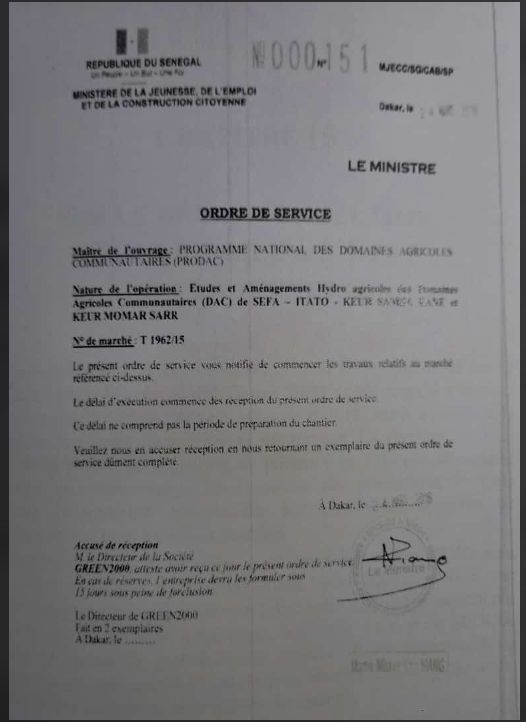 Affaire PRODAC: Birahim Seck entre dans la danse et publie l'Ordre de ...