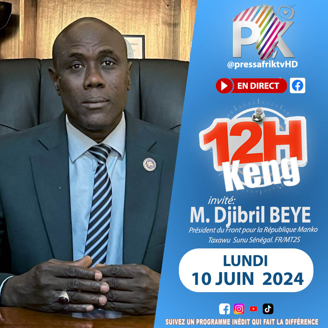 🔴Suivez en Direct le bloc d’informations MidiKeng avec Djibril Beye ...