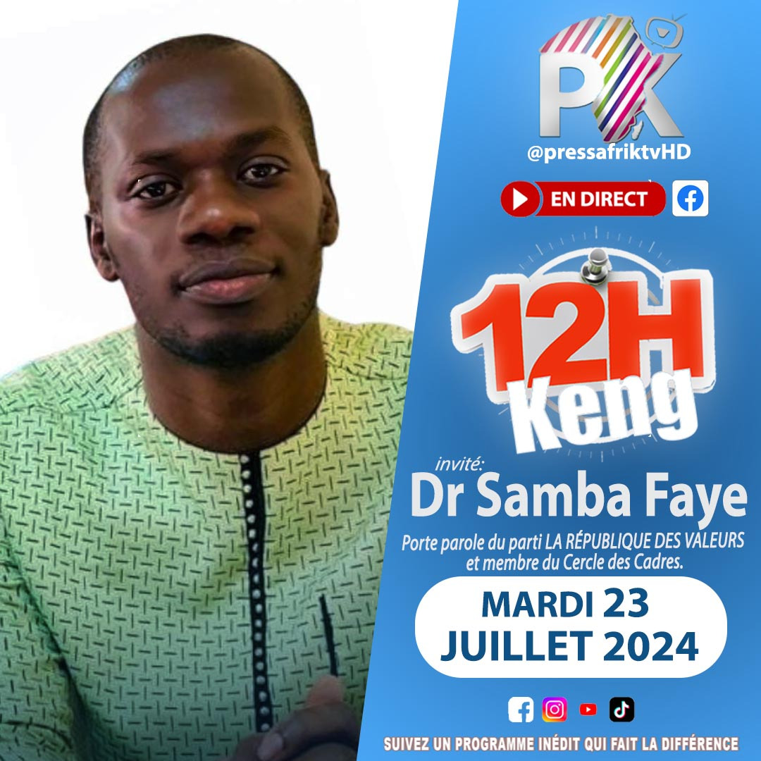 🔴Suivez en Direct le bloc d’informations MidiKeng avec Dr Samba Faye ...